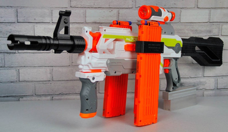 3D Printed Solid Nerf Magazine Clip Mount cam Lock Design | Etsy