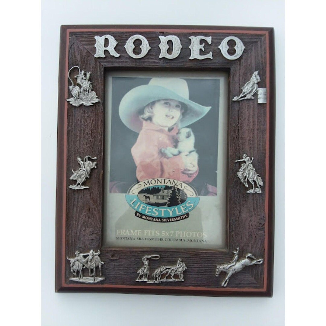 Montana Lifestyles Rodeo 3D 5x7 Photo Frame Montana Silversmiths Horses ...