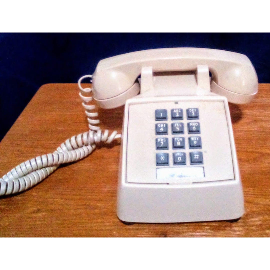 Vintage GTE Touch Tone Phone With Handheld Receiver Table Top Retro - Etsy