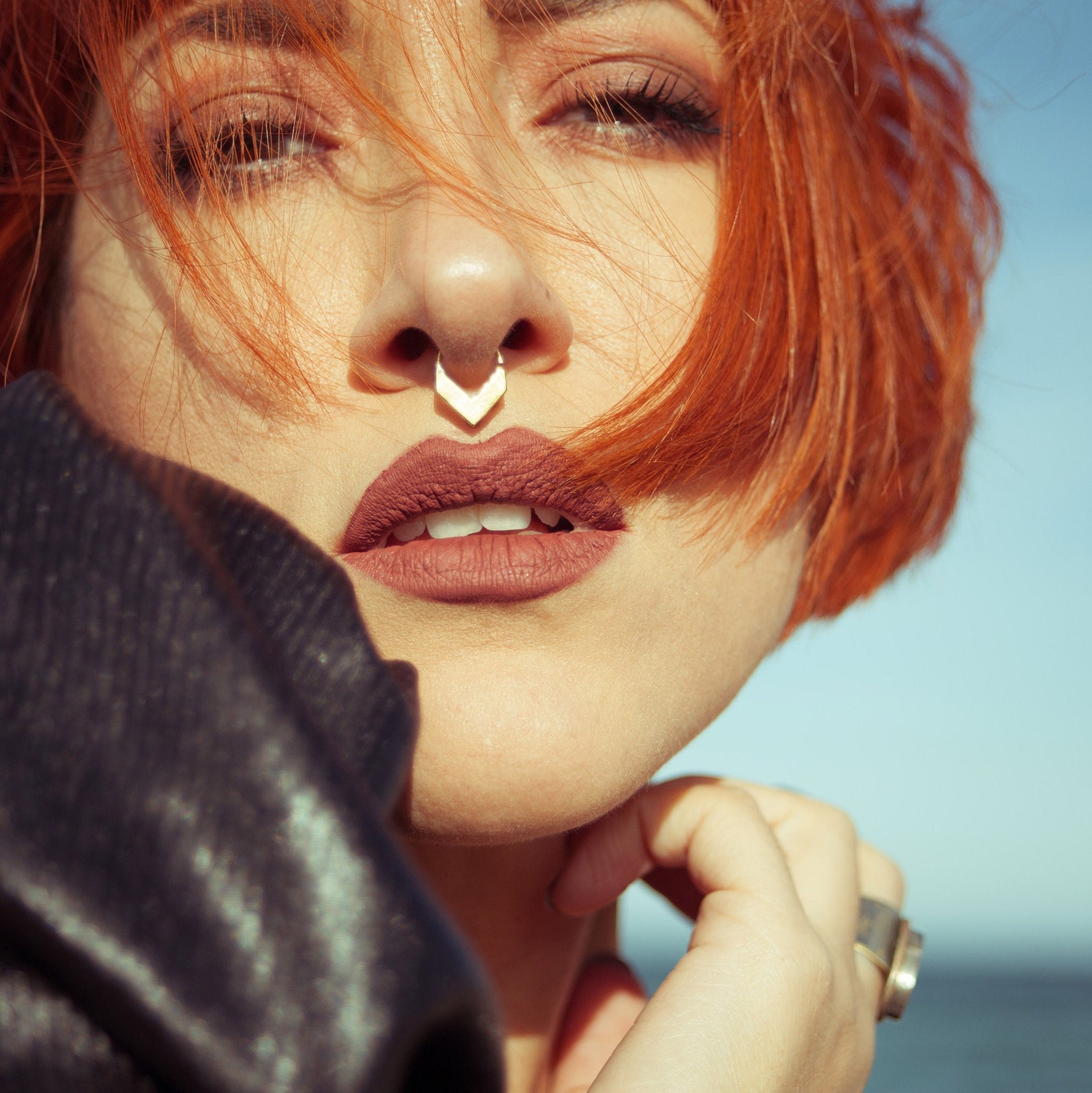 Silver Septum Ring Triangle 18g-1mm 16g-12mm 14g-16mm - Etsy