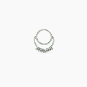 Moon Silver Septum Ring Piercing, Tragus Piercing, Helix Piercing, 18g ...