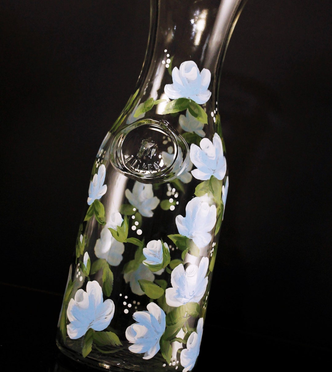 Carafe, Decanter Hand Painted Roses - Etsy