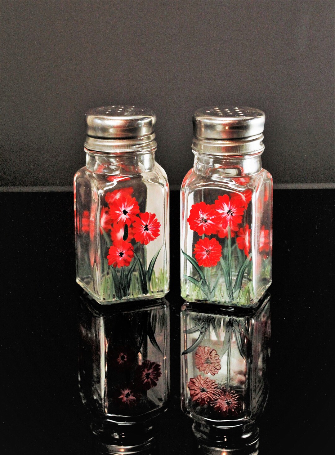 Mixed Flower Salt and Pepper Shakers, Hand Painted - Etsy Sweden
