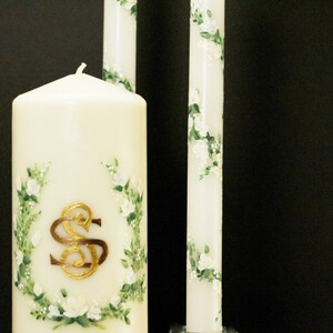 Custom Design Unity Candle Set, Hand Painted, Wedding Candle Set, - Etsy
