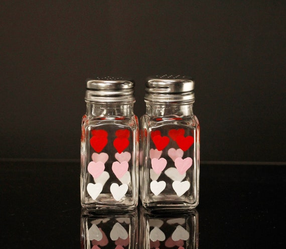 Valentine Salt and Pepper Shakers Hearts Etsy