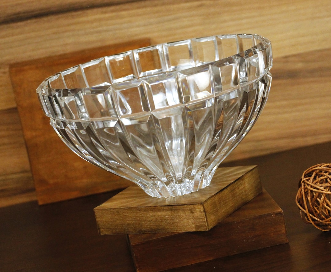 Mikasa Crystal Bowl, Austrian, Reflections Pattern, Vintage - Etsy
