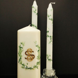 Custom Design Unity Candle Set, Hand Painted, Wedding Candle Set, - Etsy