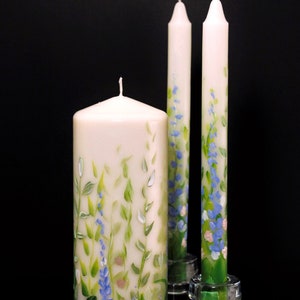 Custom Design Unity Candle Set, Hand Painted, Wedding Candle Set, - Etsy