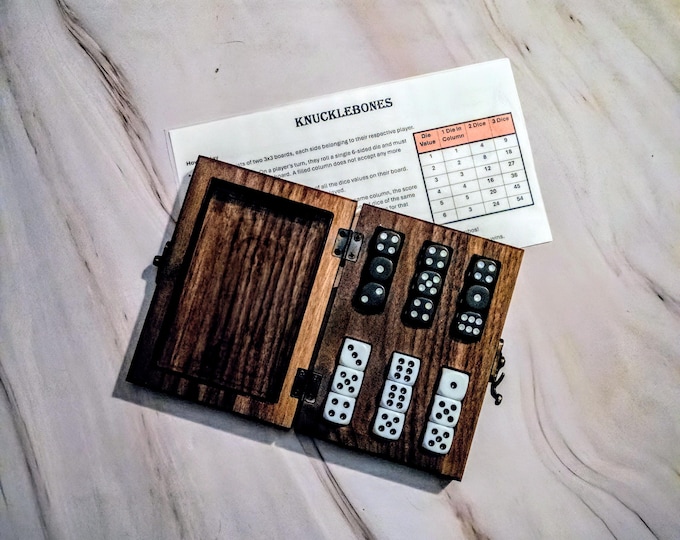 Lidded Knuckle Bones Game Set - Etsy