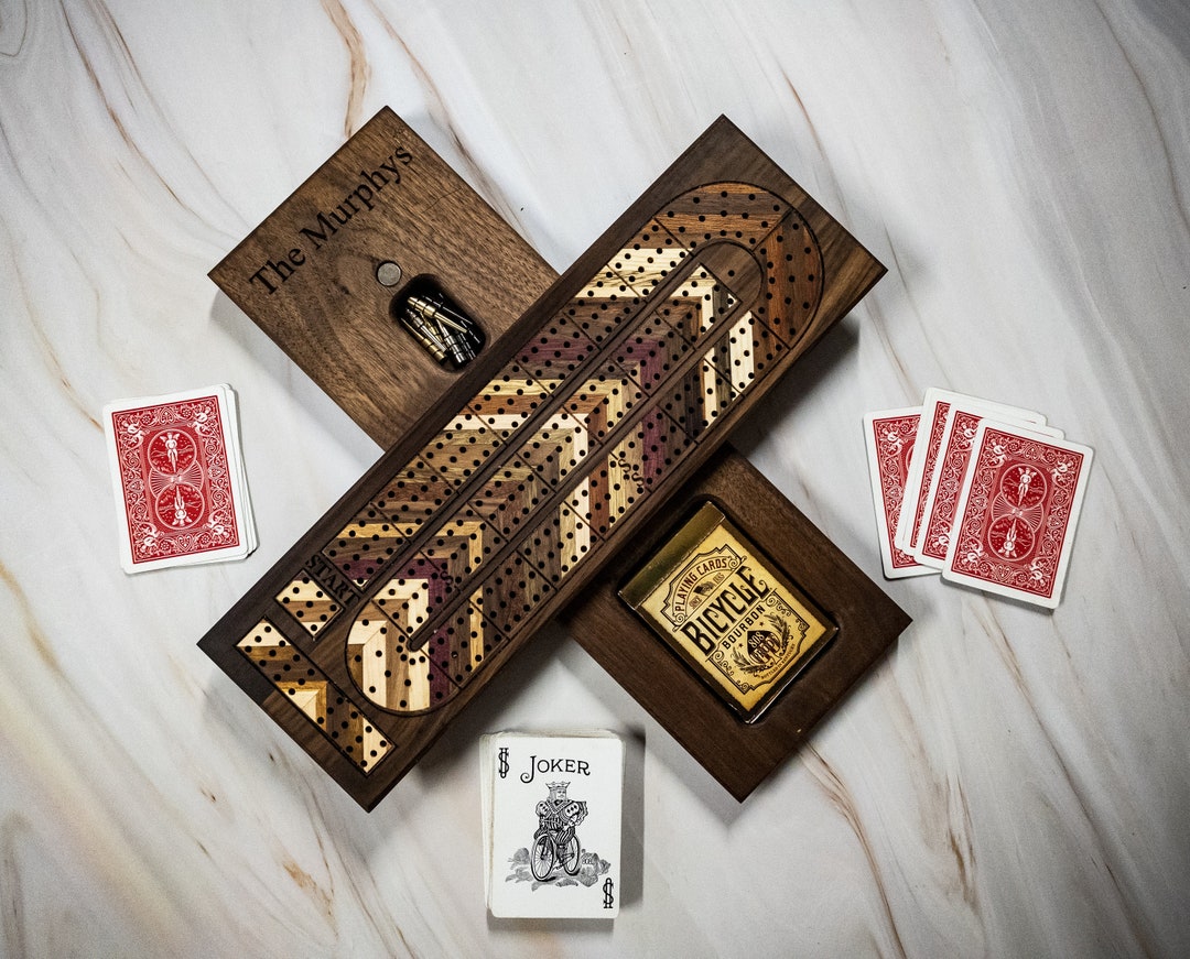 Premium Cribbage Board Personalized Cribbage Board Custom Cribbage ...
