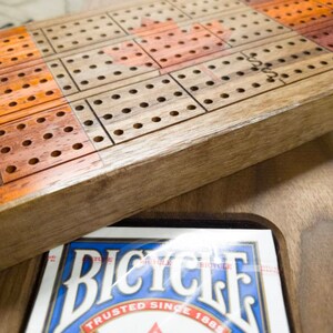 Maple Leaf Cribbage Board | Crib Board | Card and Peg Storage | Custom ...