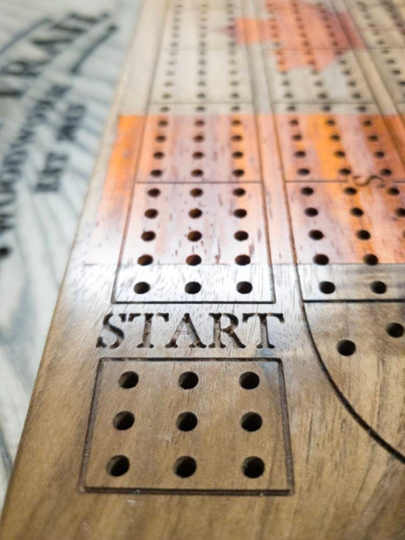 Maple Leaf Cribbage Board | Crib Board | Card and Peg Storage | Custom ...