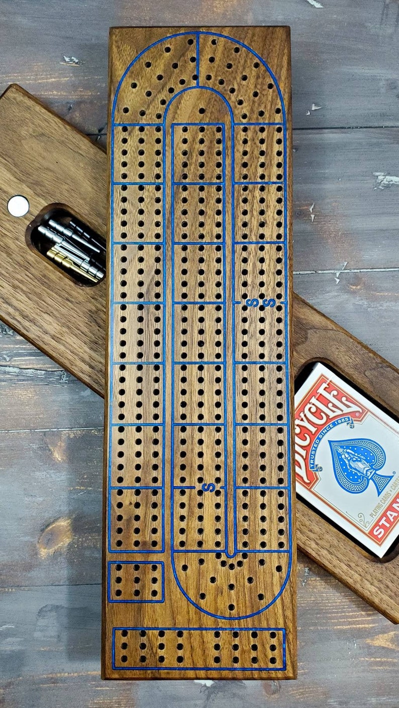 Cribbage Board - Handmade Cribbage Board - Cribbage Board With Lines - Etsy