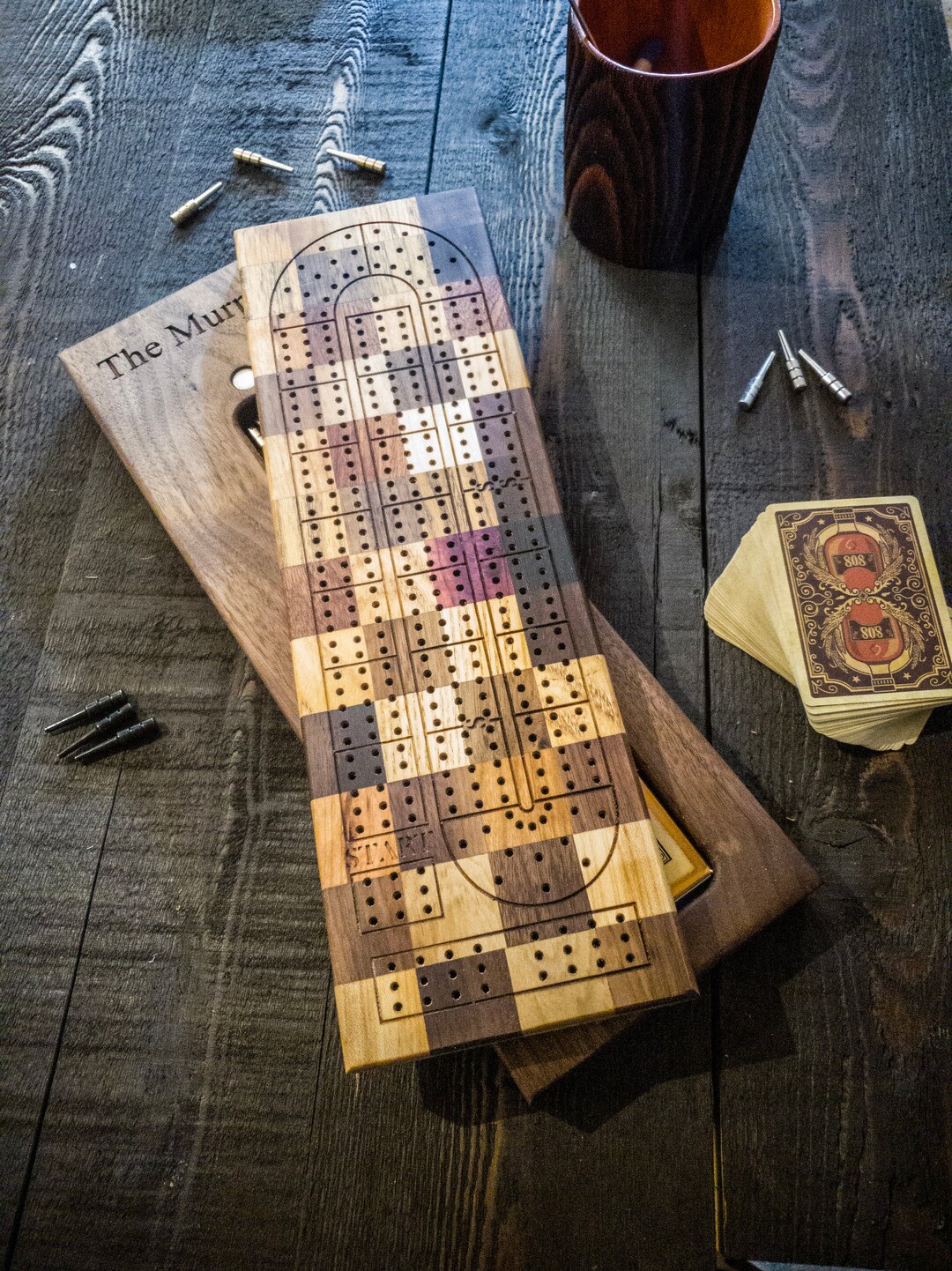 Cribbage Board Personalized Cribbage Board Custom Cribbage - Etsy