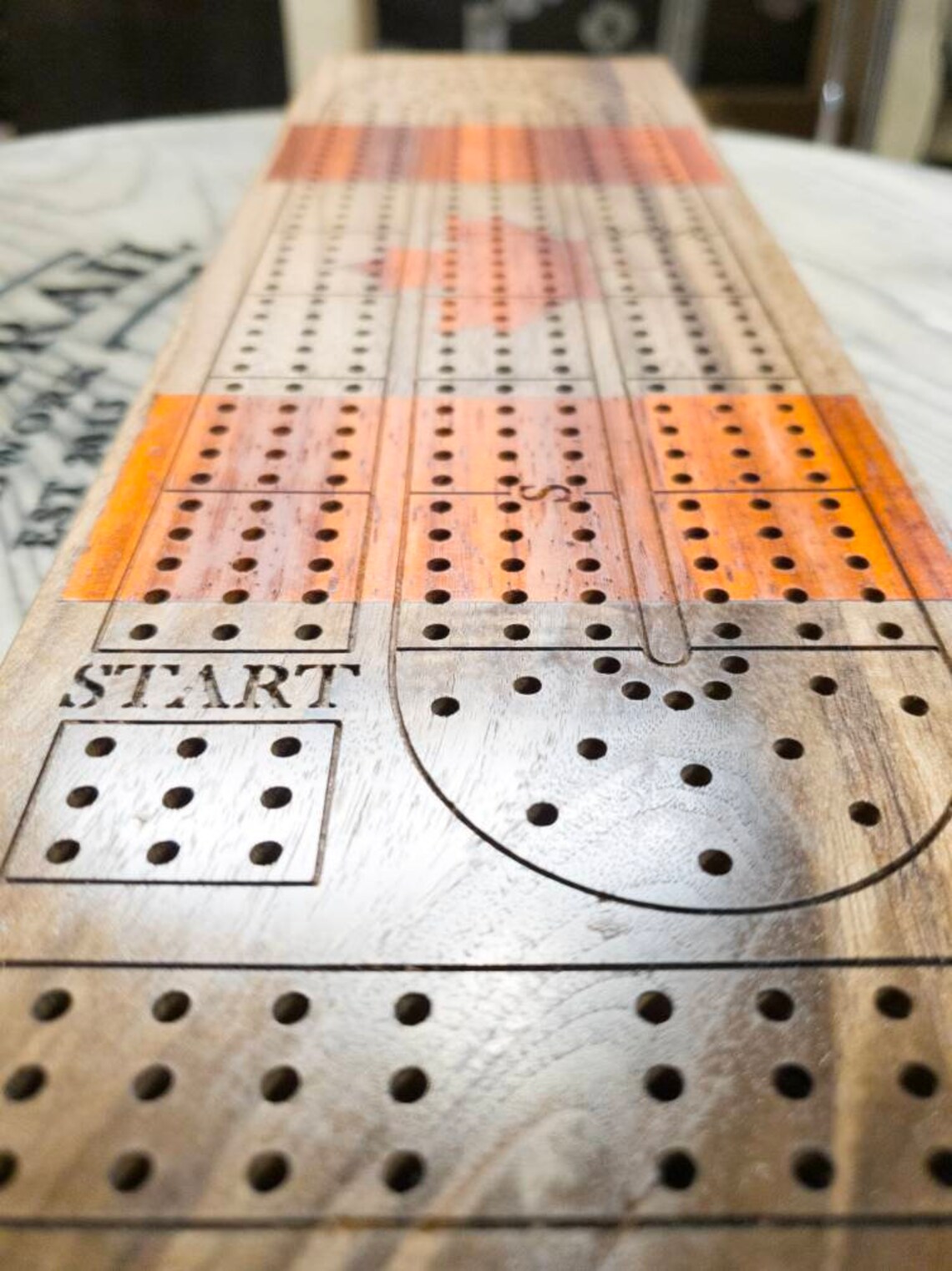 Maple Leaf Cribbage Board | Crib Board | Card and Peg Storage | Custom ...