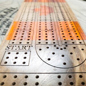 Maple Leaf Cribbage Board | Crib Board | Card and Peg Storage | Custom ...