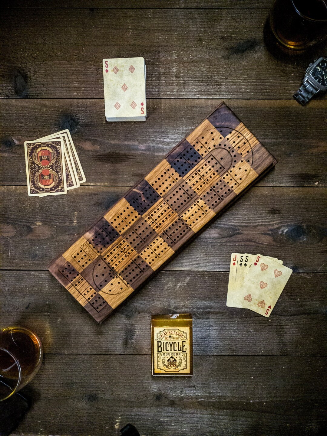 Cribbage Board skunk Lines card and Peg Storage Wedding Christmas ...