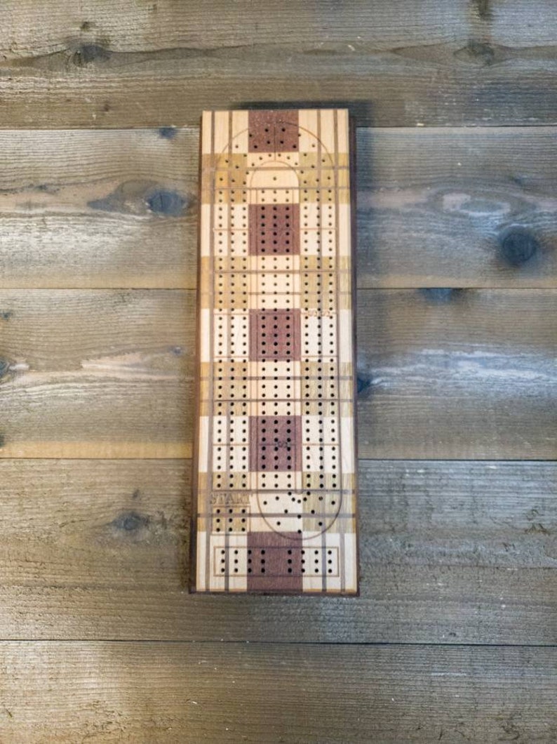 Cribbage Board skunk Lines card and Peg Storage Wedding | Etsy
