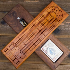 Lined Walnut Crib Board | Cribbage Board |skunk Lines |card and Peg ...