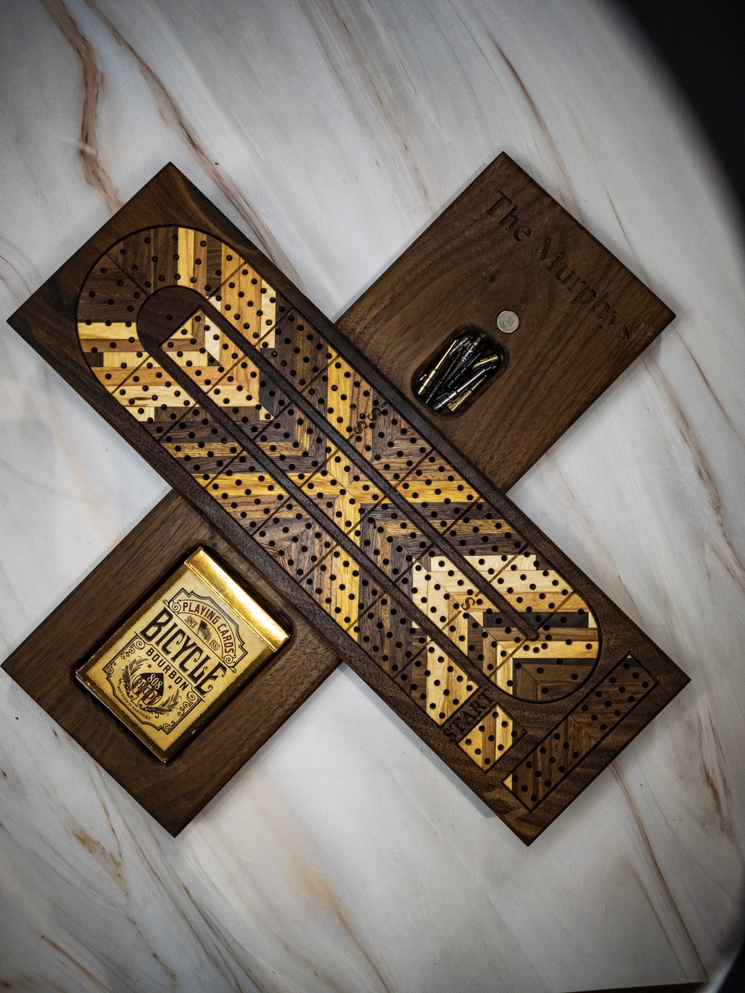 Cribbage Board Personalized Cribbage Board Custom Cribbage Board Card ...