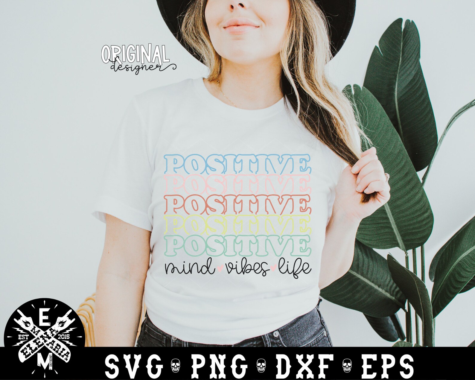 Positive SVG File Mind Vibes Life Inspirational Svg EPS Png - Etsy