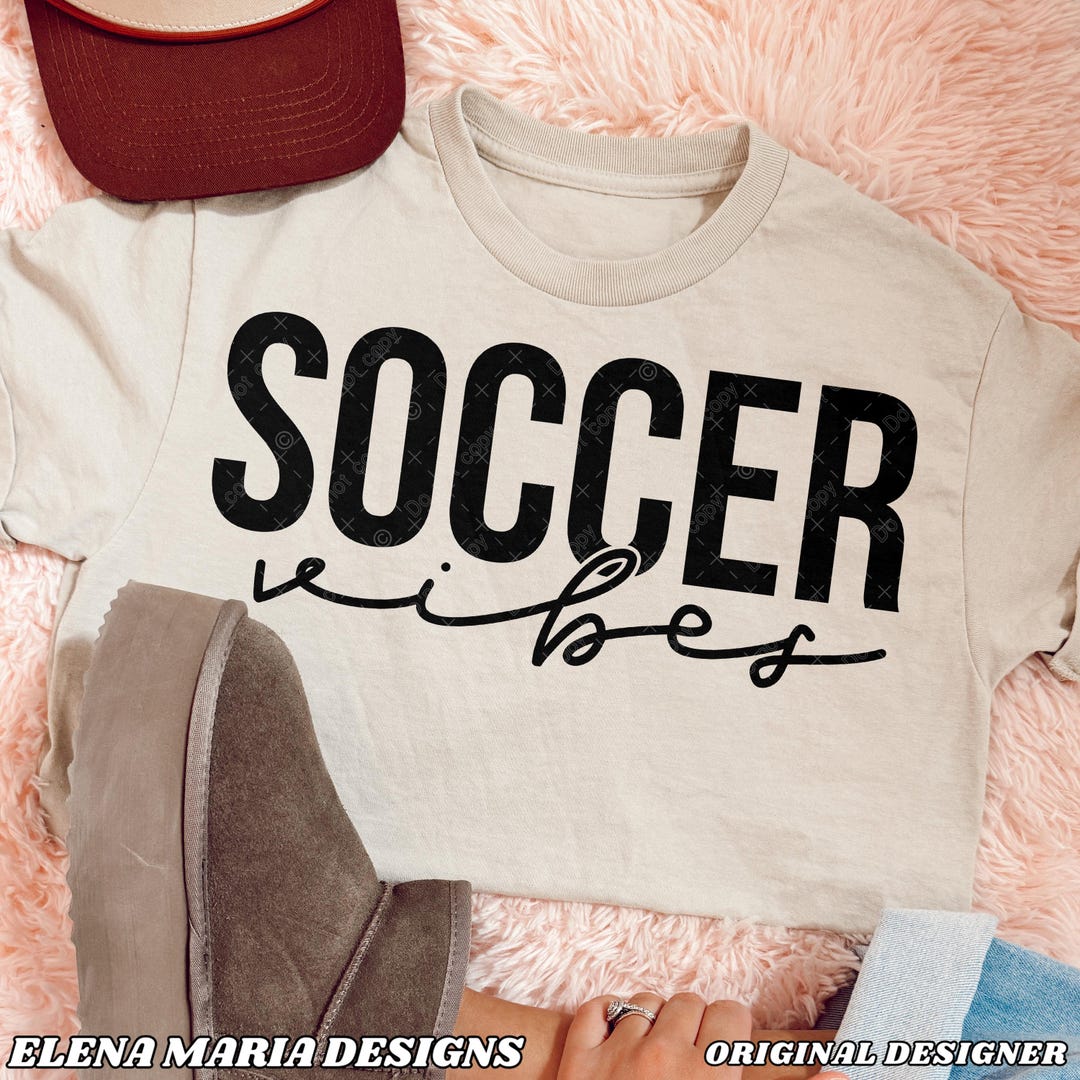 Soccer Mom SVG File: "soccer Vibes" Cricut & Silhouette Cut Files - Etsy