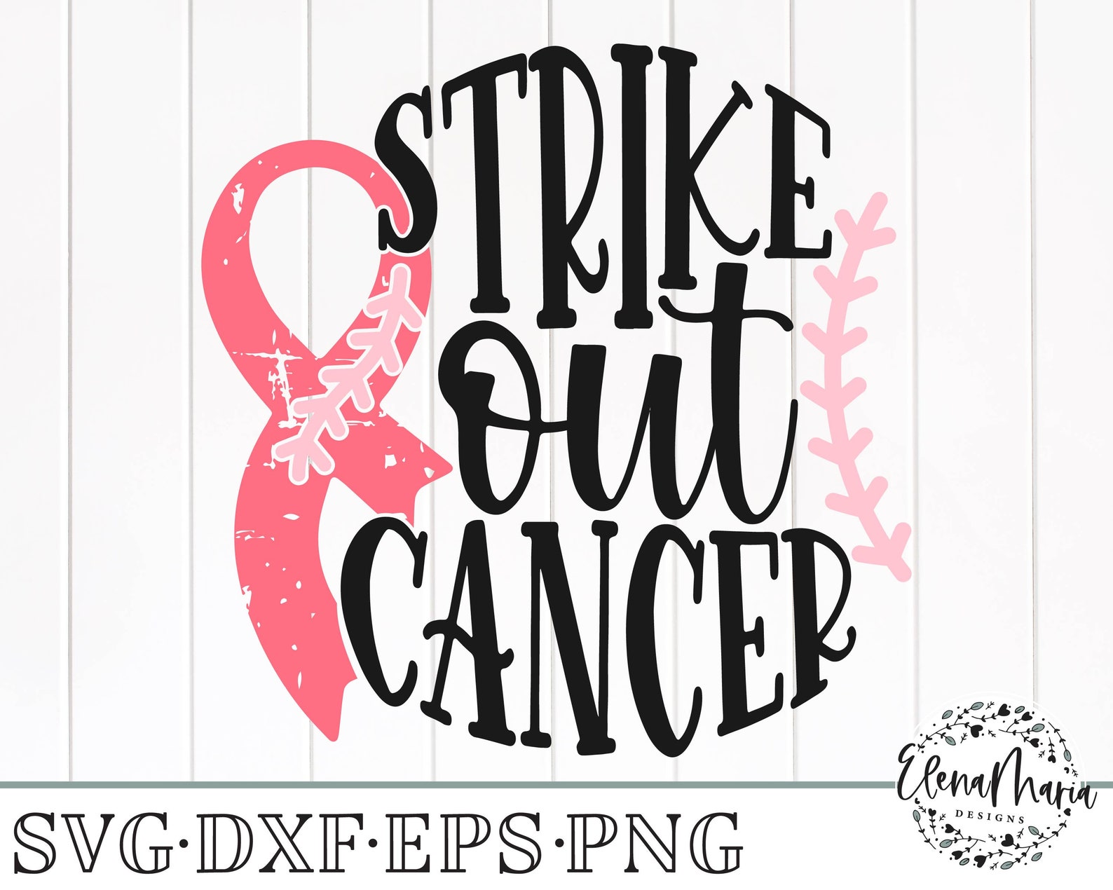 Softball Baseball Svg Cut File Breast Cancer Svg File Pink | Etsy
