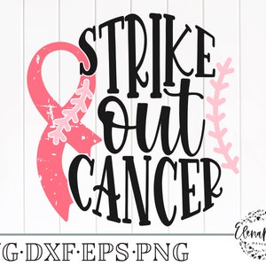 Softball Baseball Svg Cut File Breast Cancer Svg File Pink | Etsy