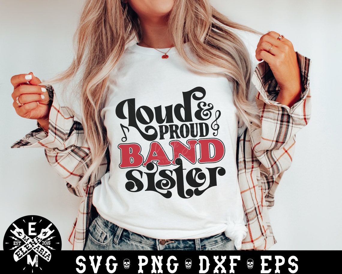 Band Sister Svg Music Notes Svg Png Clip Art Cricut Cut - Etsy