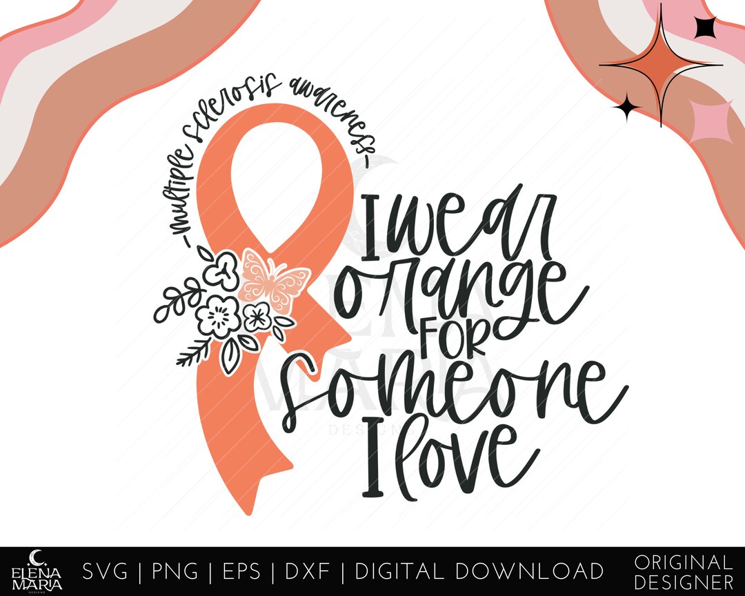Multiple Sclerosis Awareness SVG File MS Ribbon Svg Eps Png - Etsy