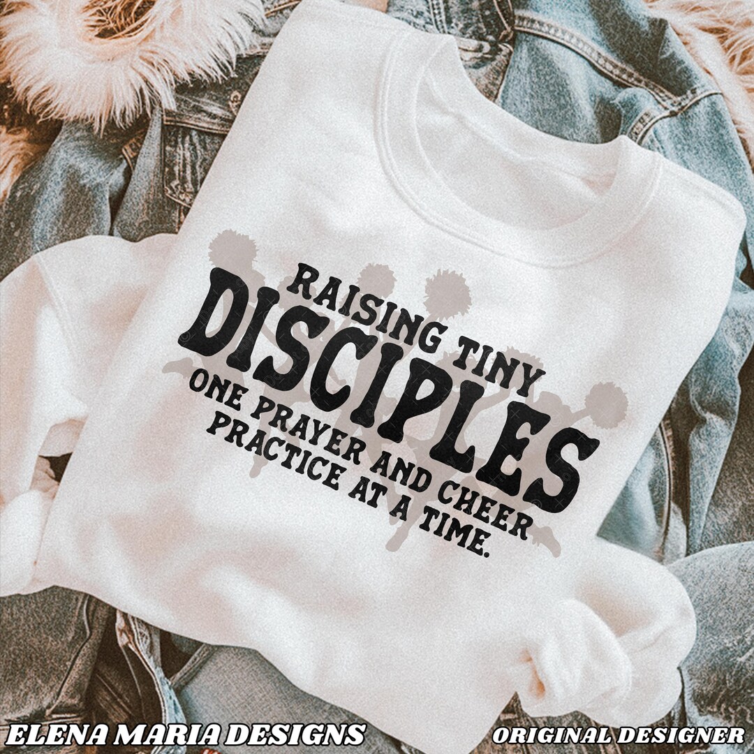 Raising Tiny Disciples Cheer PNG Sublimation PNG Retro Png File ...