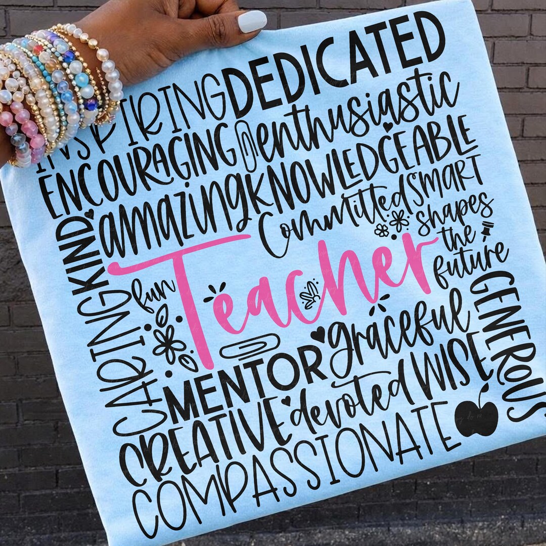 Teacher Subway Art Shirt SVG: Appreciation Gift (digital Files) - Etsy