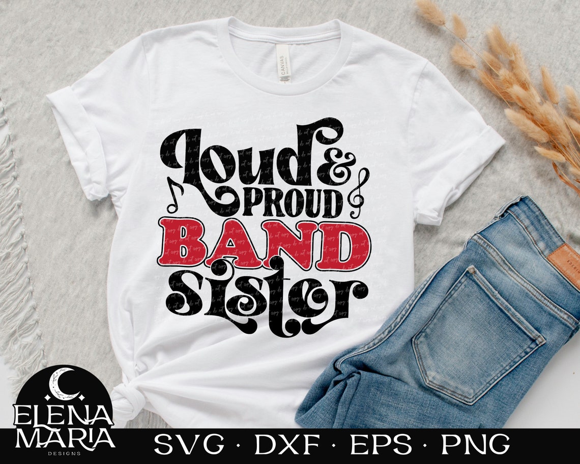 Band Sister Svg Music Notes Svg Png Clip Art Cricut Cut - Etsy