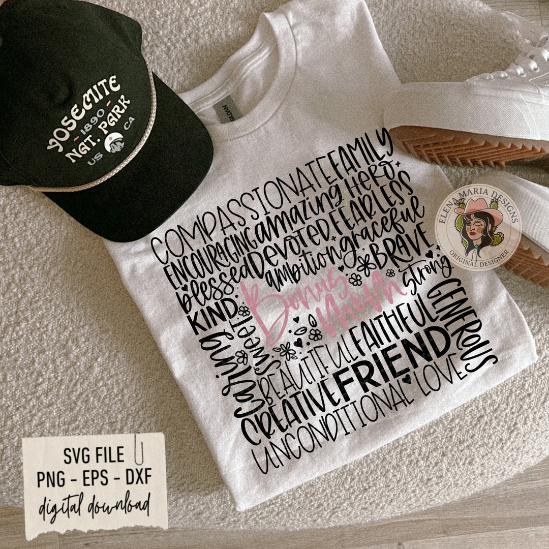 Bonus Mom Subway Art Svg File Mothers Day Svg Png Dxf Cricut - Etsy