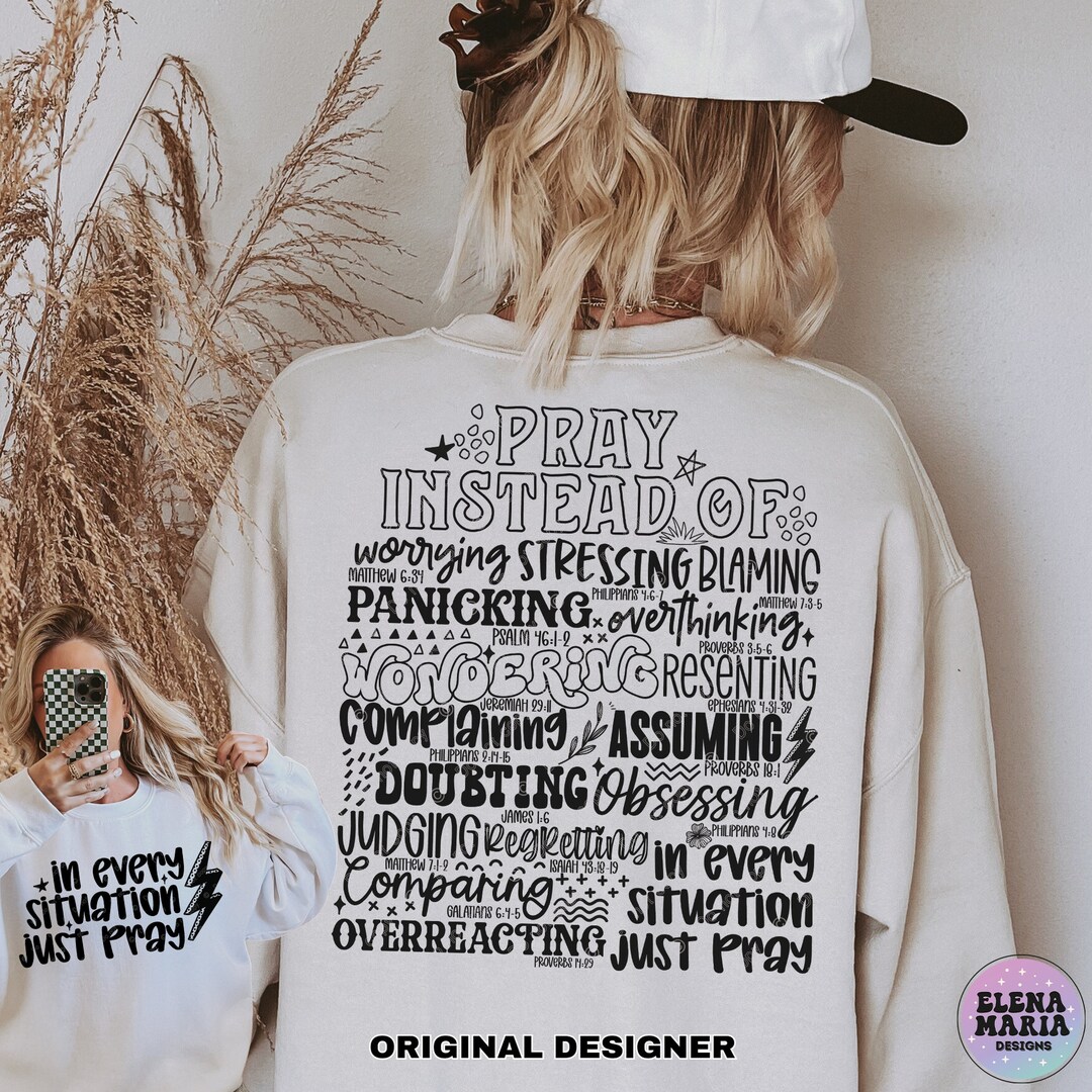 Pray Instead of God Sublimation Design Faith PNG File Sublimation ...