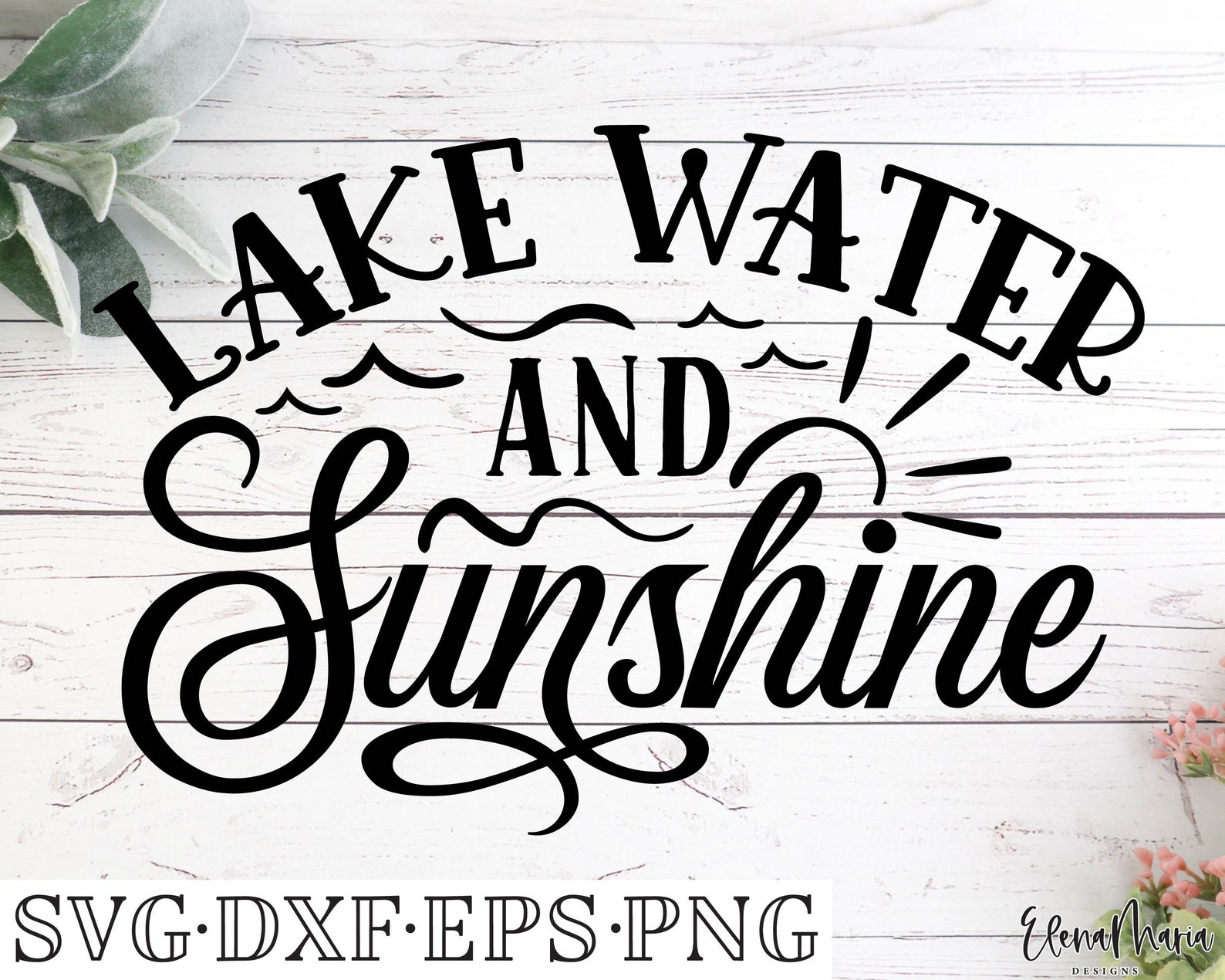 Lake SVG File Lake Water and Sunshine Svg Boating Summer SVG | Etsy
