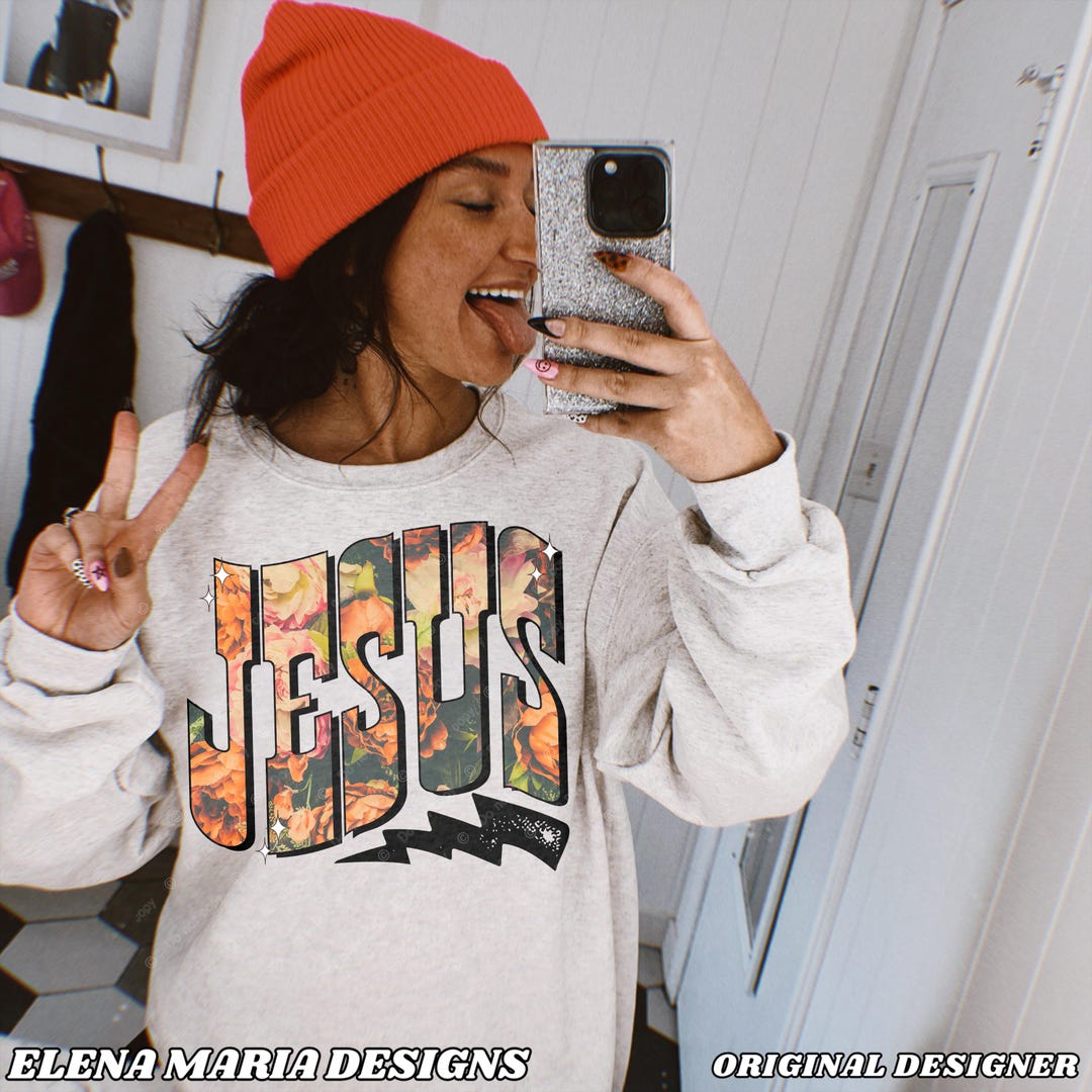Jesus Orange Floral Faith PNG File | Sublimation | Digital Download ...
