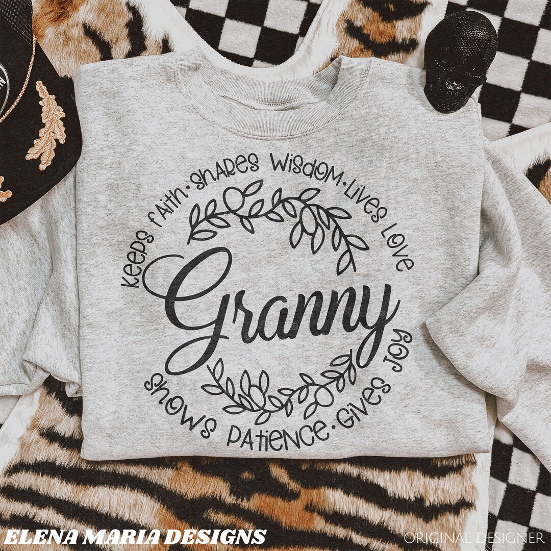 Blessed Granny SVG Grandmother Mothers Day Svg EPS Png Clip Art Cricut ...