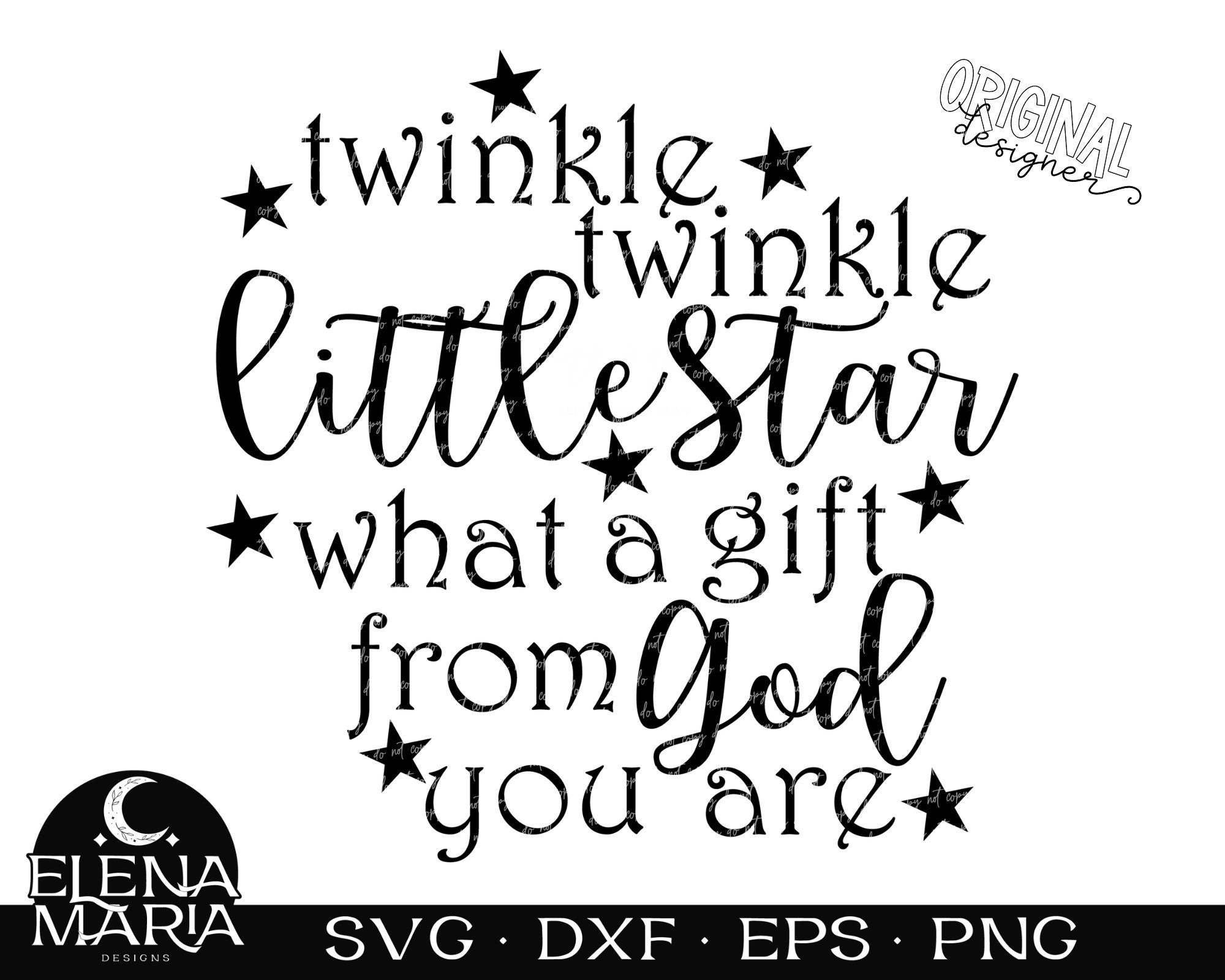 Baby Svg File Twinkle Twinkle Little Star Svg Png Dxf Cricut - Etsy