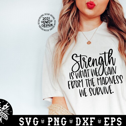 Strength SVG DXF JPEG Silhouette Cameo Cricut blessed svg workout shirt ...