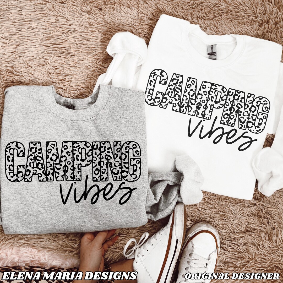 Camping Vibes Only Svg | Leopard Print SVG File Adventures Svg EPS Png ...