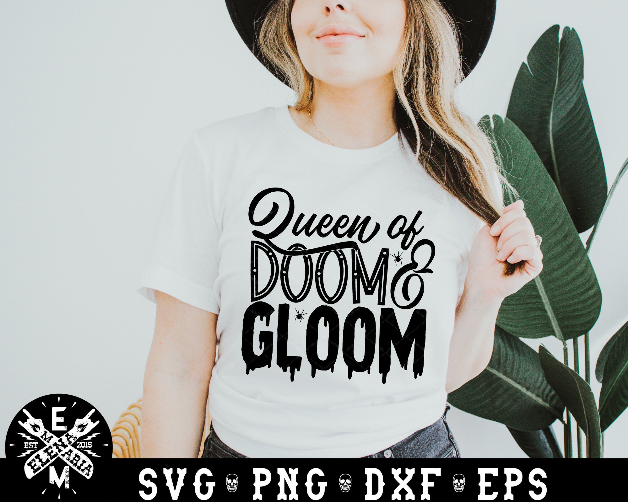 Halloween SVG File Queen of Doom and Gloom SVG Png Clip Art - Etsy