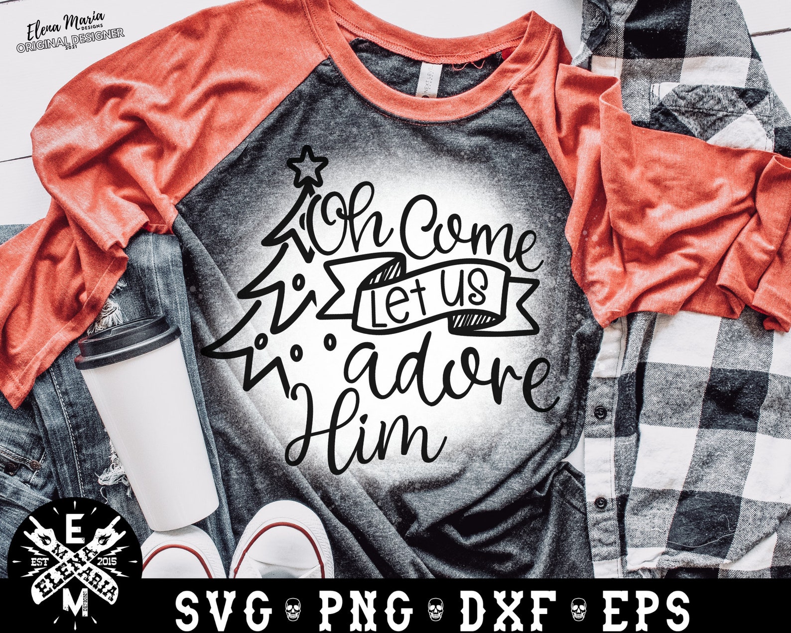 Christmas SVG File Oh Come Let Us Adore Him Svg EPS Png Clip - Etsy