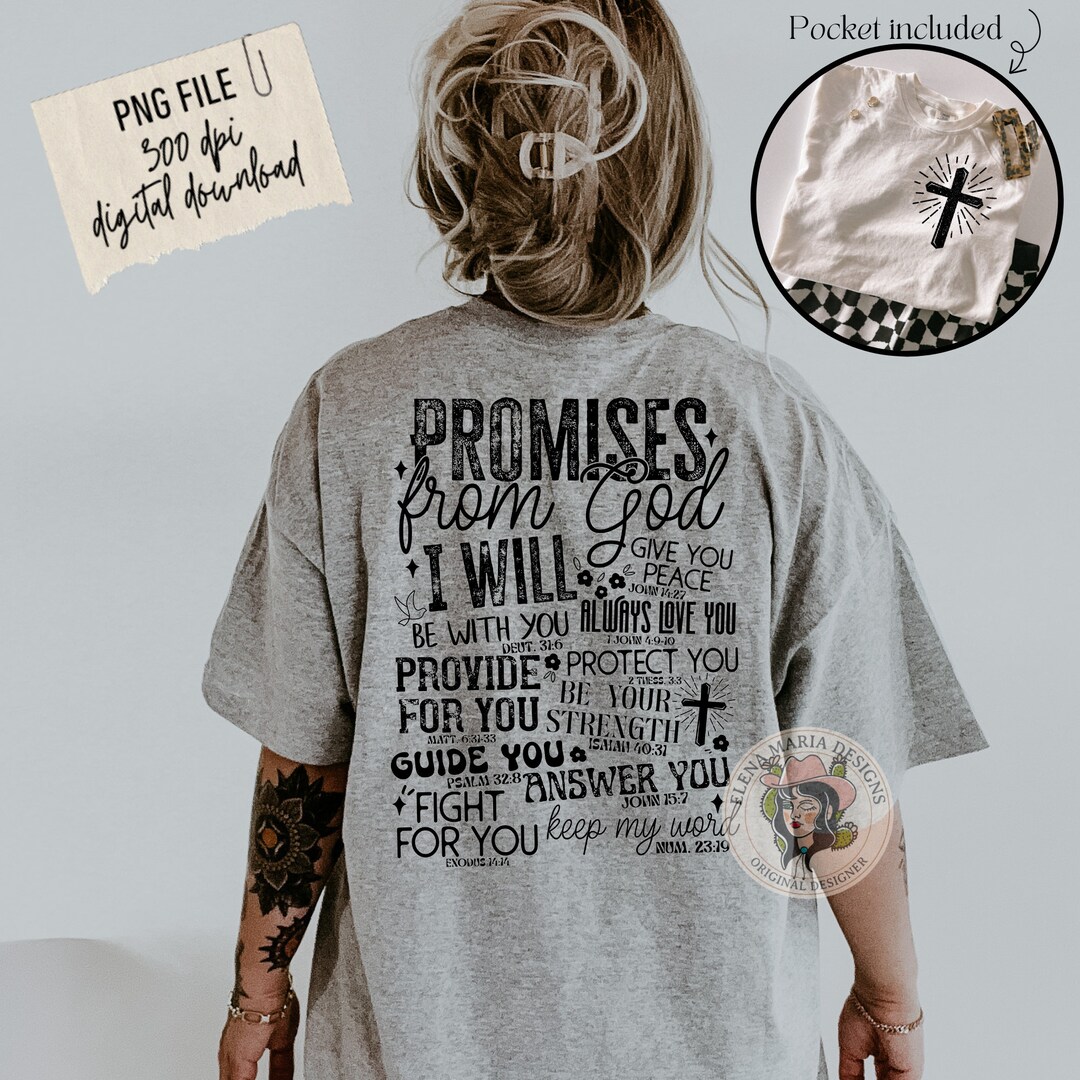 Promises From God Sublimation Design Faith PNG Sublimation - Etsy