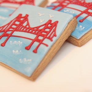 1 Dozen Decorative 3.5" Shortbread San Francisco - Golden Gate Bridge ...