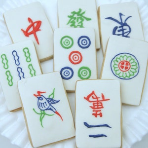 1 Dozen Decorative 4 Mah Jong, Mahjongg, Mah-jongg, Majong Cookies - Etsy