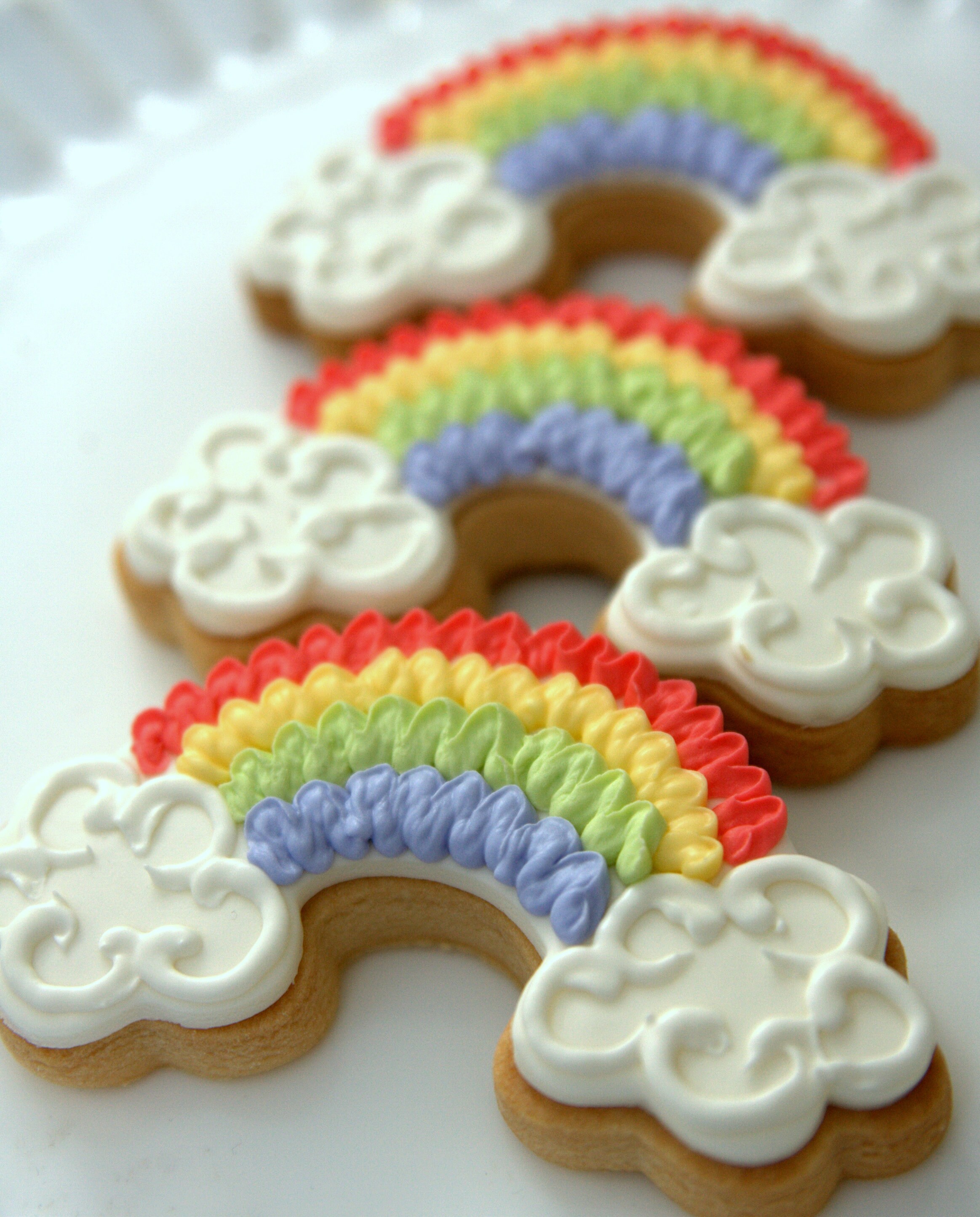 1 Dozen Decorative 4 Shortbread Rainbow Cookies | Etsy