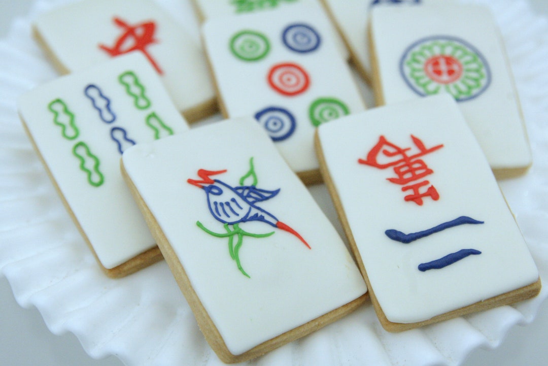 1 Dozen Decorative 4 Mah Jong, Mahjongg, Mah-jongg, Majong Cookies - Etsy
