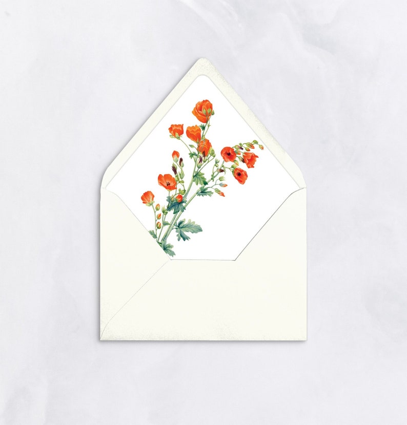 Printable Envelope Liner, Instant Download , A7, Euro Flap 5x7 ...