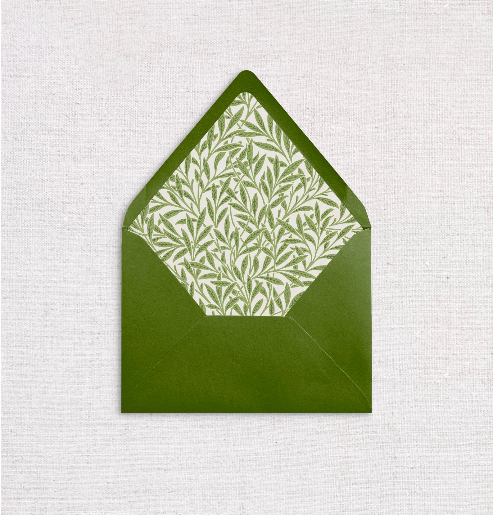 Printable Envelope Liner, Instant Download A7, Euro Flap 5x7 Green ...